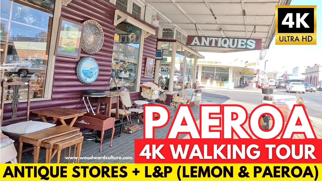 PAEROA New Zealand 4K Walking Tour | Main Street of Paeroa with Antique ...