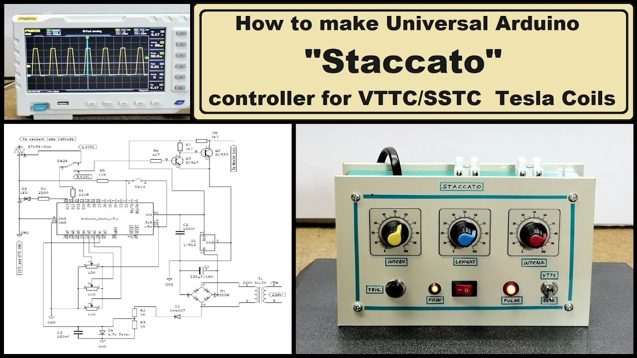 Universal Arduino Staccato controller for SSTC and VTTC Tesla Coils ...