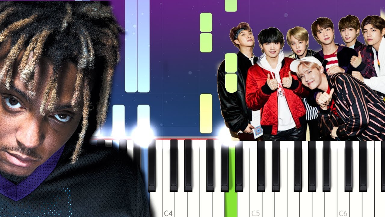 BTS - All Night ft. Juice WRLD (Piano tutorial) - YouTube