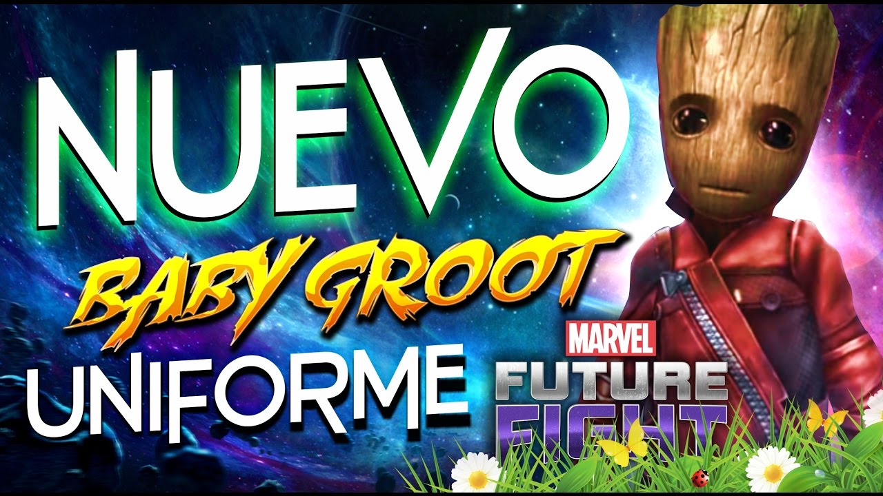 Baby Groot NUEVO uniforme Review / Marvel Future Fight - YouTube