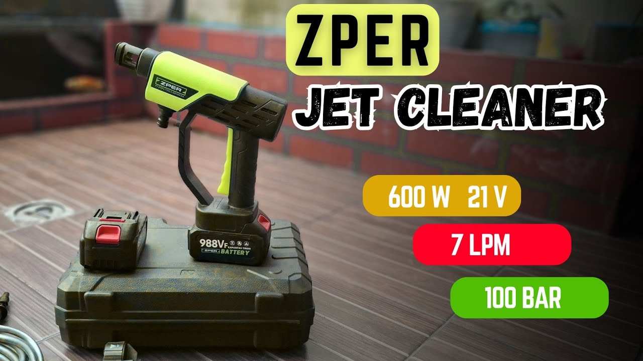 ZPER JET CLEANER CORDLESS 2 BATERAI - YouTube