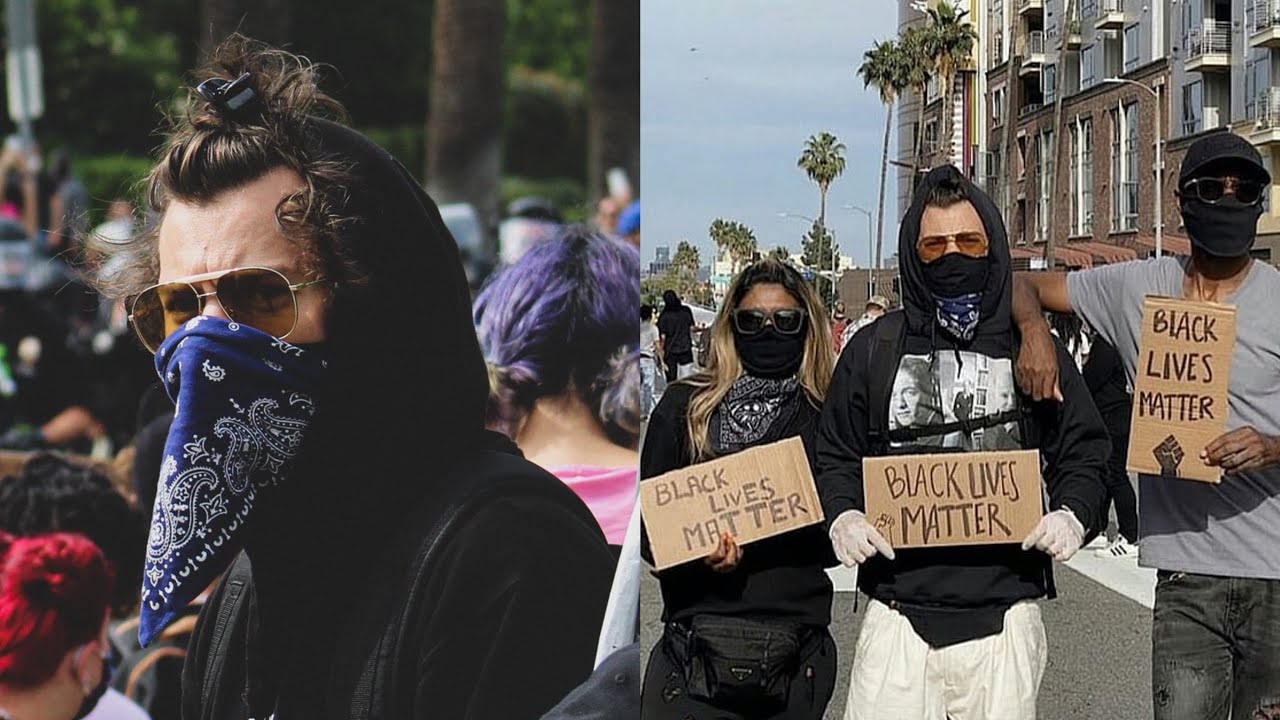 Harry Styles Protests Black Lives Matter in LA - YouTube