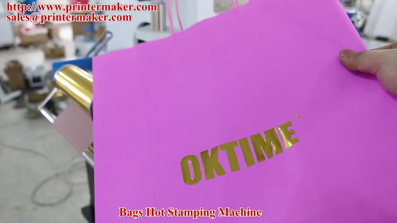 Paper Bags Hot Stamping Machine - YouTube