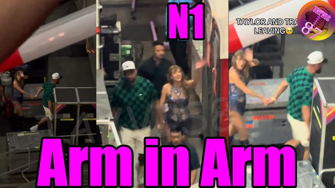 OMFG! Taylor & Travis ARM in ARM so sweet LEAVING Veltins Arena after ...