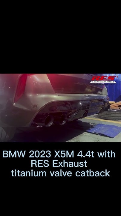 BMW 2023 X5M 4.4t with RES Exhaust titanium valve catback sound check - YouTube
