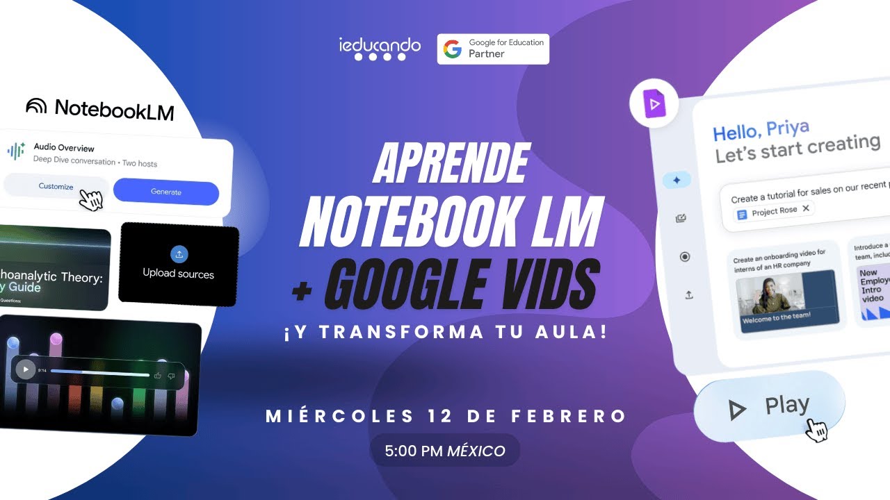 Aprende a usar NotebookLM y Google Vids y transforma tu aula - YouTube