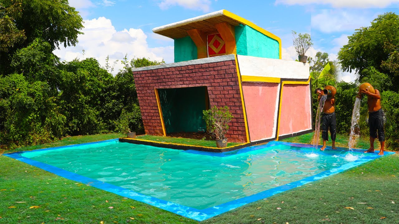 Build Beautiful Swimming Pool For Mud Resort [part 2] - YouTube