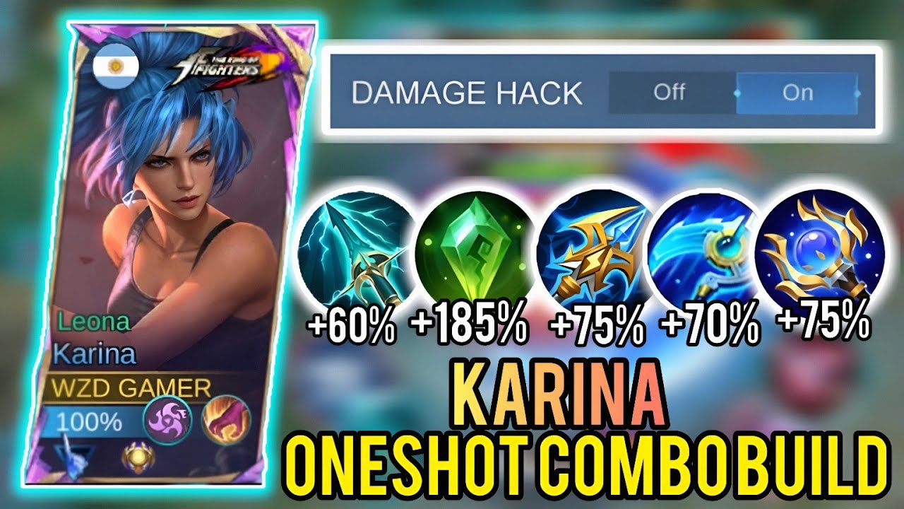 !!NEW SEASON!! KARINA ONESHOT COMBO BUILD AND EMBLEM 2025 (must try ...