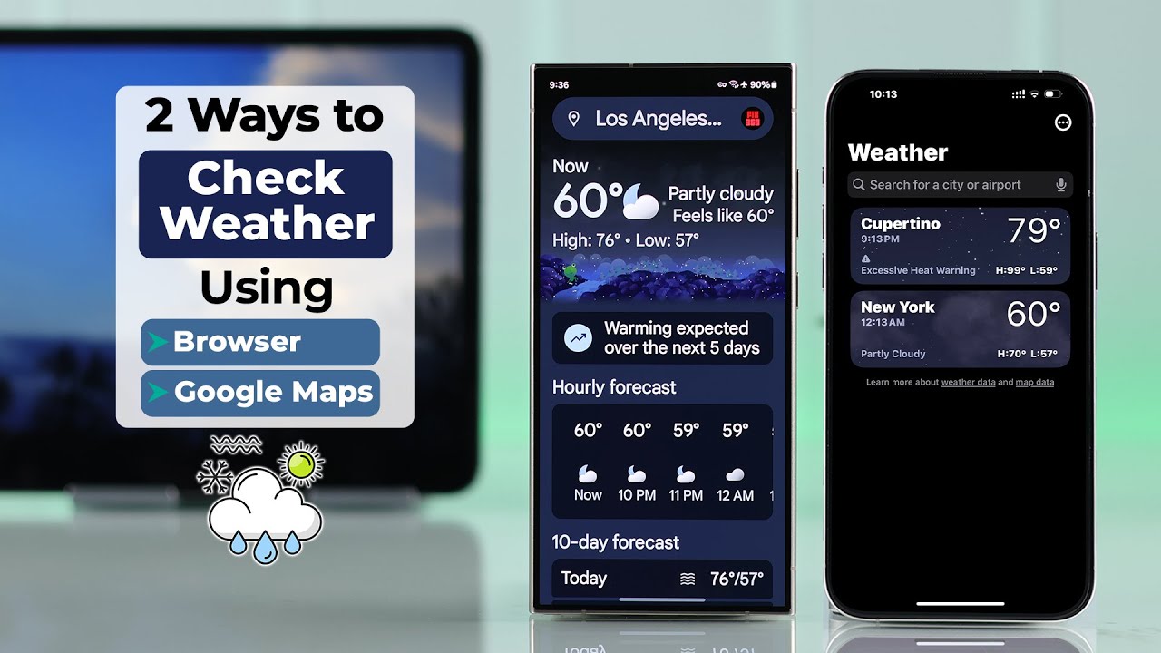 How to Check Weather on Google! [Using Android or iPhone Google Maps ...