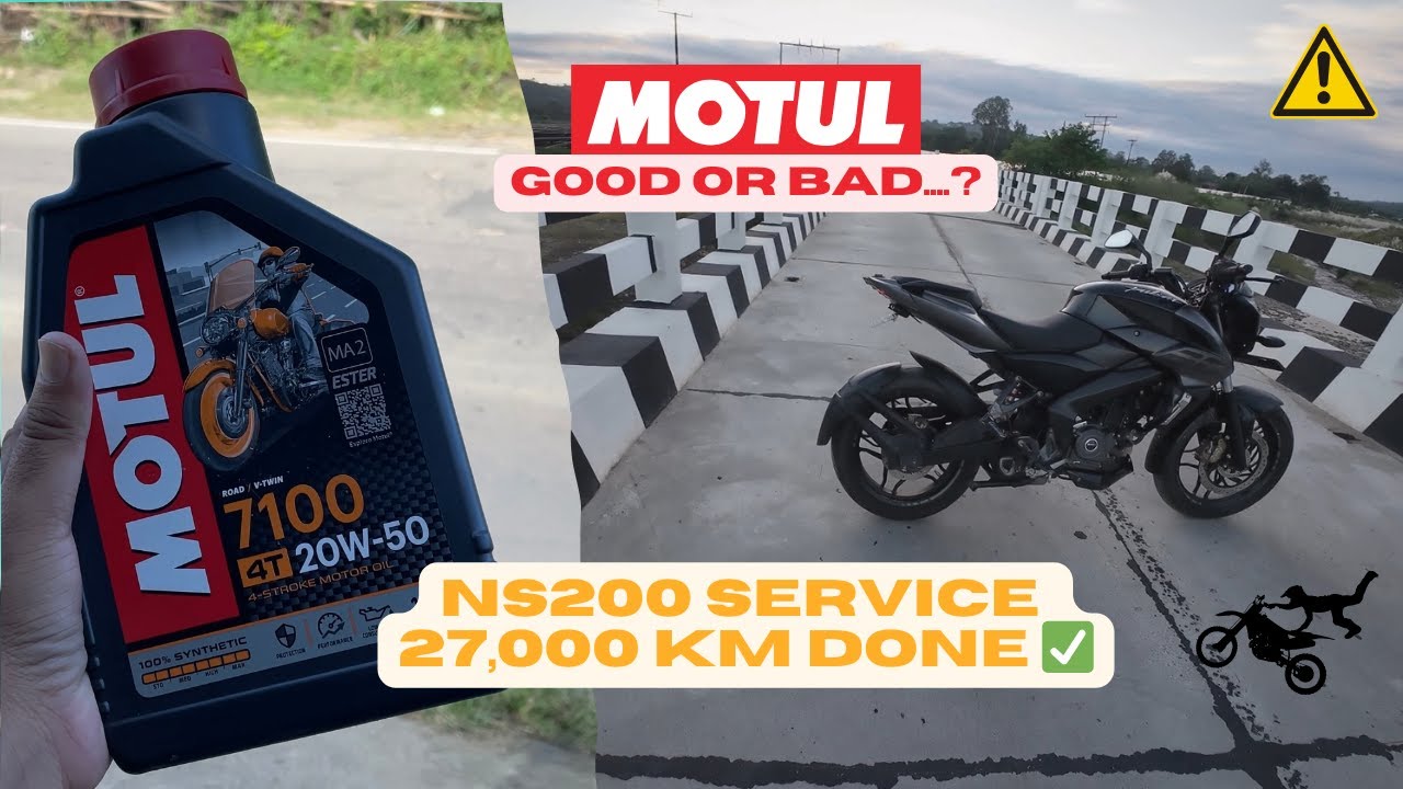 Motul 7100 / 20W-50 | Fully Synthetic Engine Oil In NS200 | First Time ...