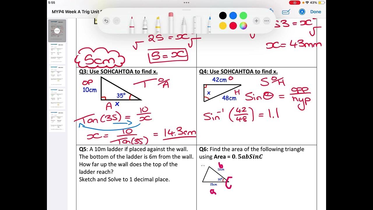 Right Triangles Unit Revision Review Week A Day 1 - YouTube