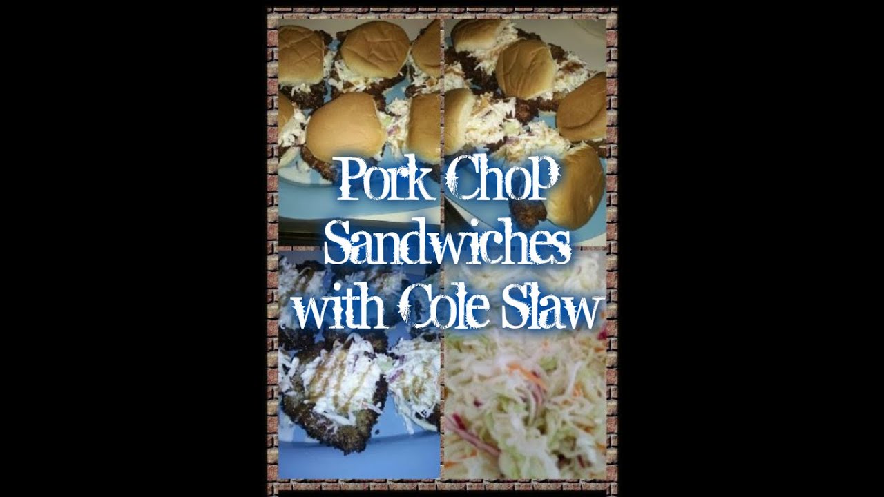 Gangsta! Porkchop sandwich with Cole Slaw - YouTube