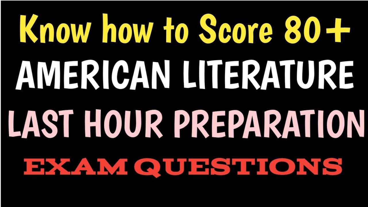 American Literature(Meg 06) Exam Preparation with Exam Questions - YouTube