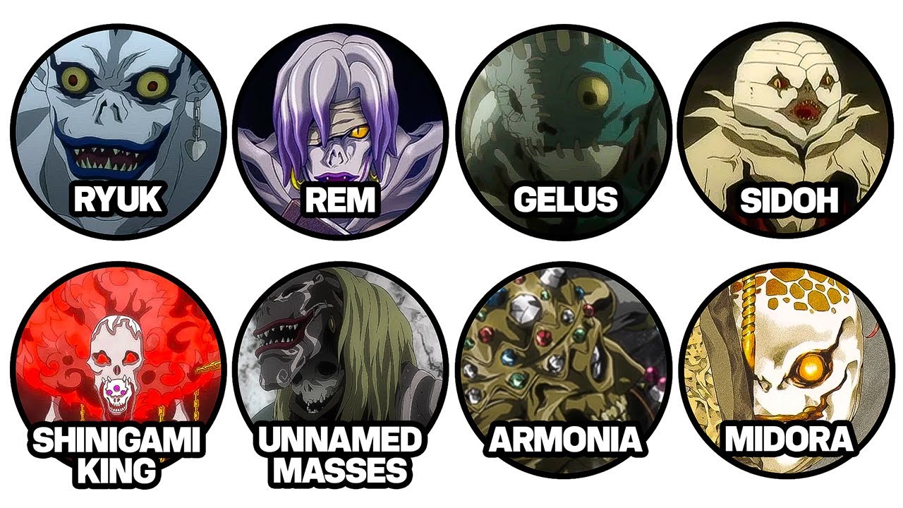 Every Shinigami In Death Note Explained - YouTube