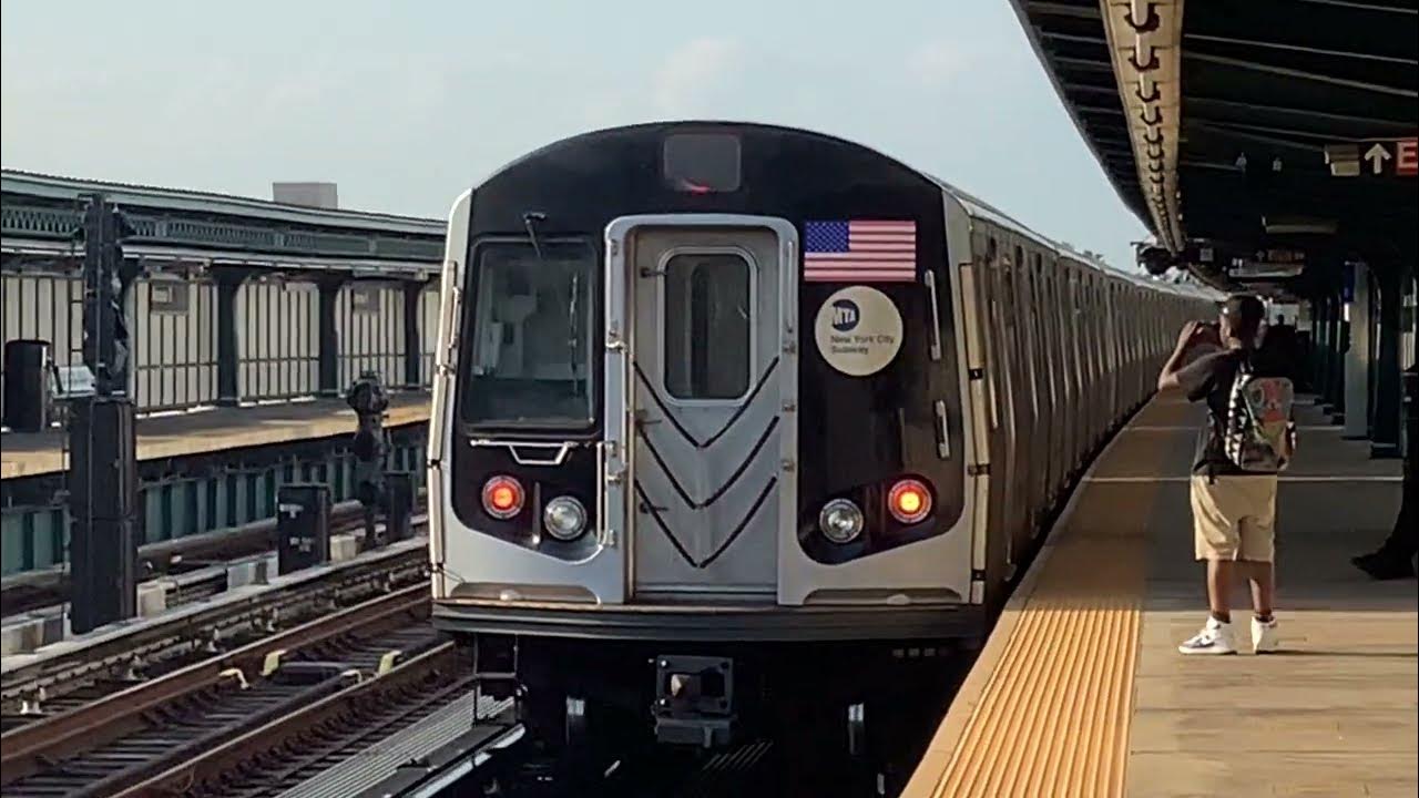MTA NYCT Subway I Manhattan Bound R160B Siemens (F) Train Arriving And Leaving Avenue X - YouTube