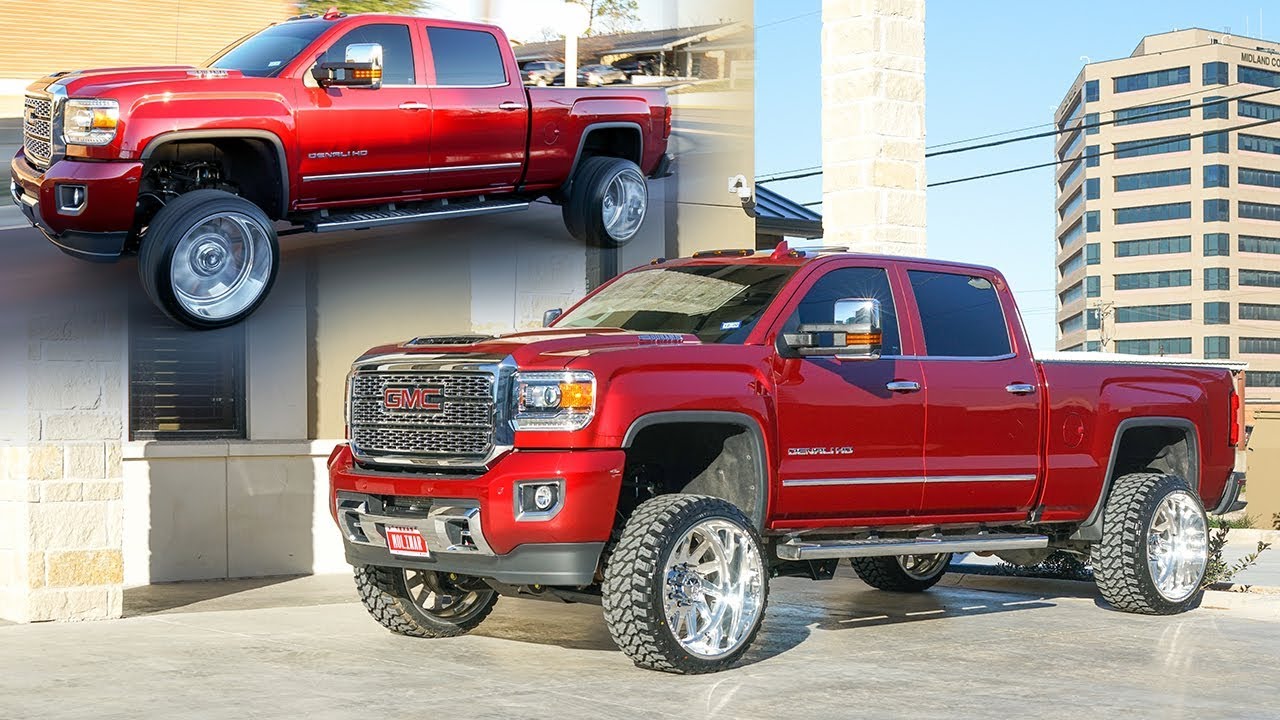2019 Deleted L5P Denali in Beautiful Ruby Red rides on 24x14s in west ...