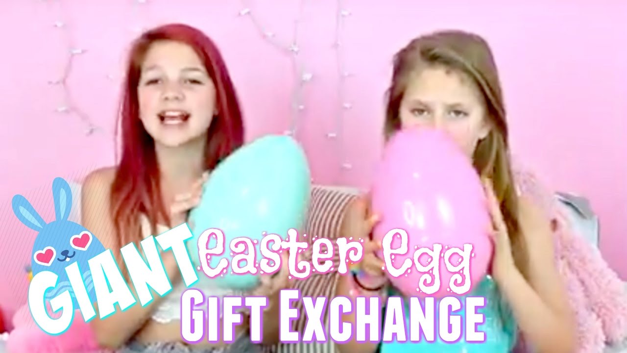 Giant Easter Surprise Egg Gift Exchange - YouTube