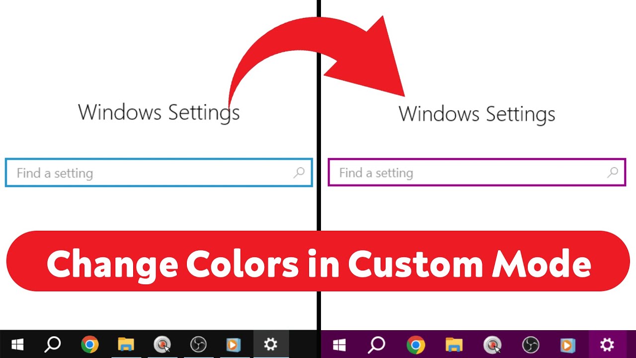How to Change Colors in Custom Mode in Windows 10 - YouTube