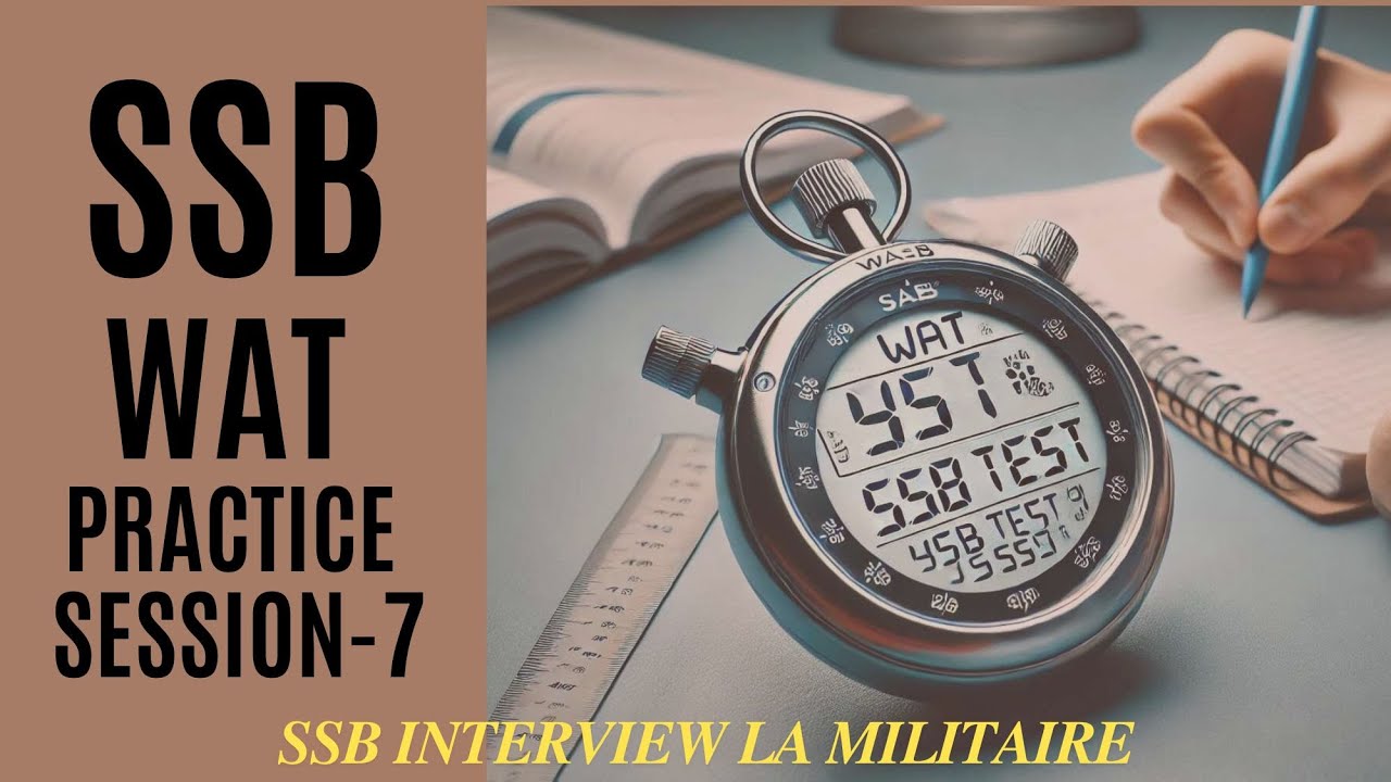 SSB Interview Psychology Test | WAT Practice Exercise 7 | Crack SSB ...