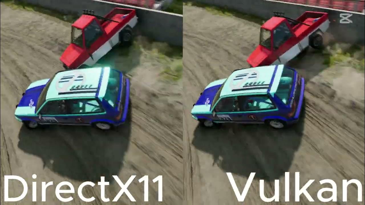 Beam ng DirectX 11 vs VULKAN game rendering - YouTube