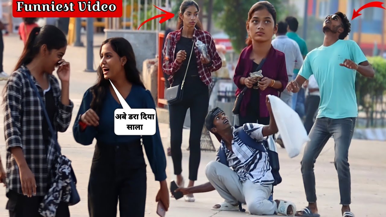 Disturbing prank on girls👱🏻‍♀️|| Best Reaction👱🏻‍♀️Cute girl😂|funny ...