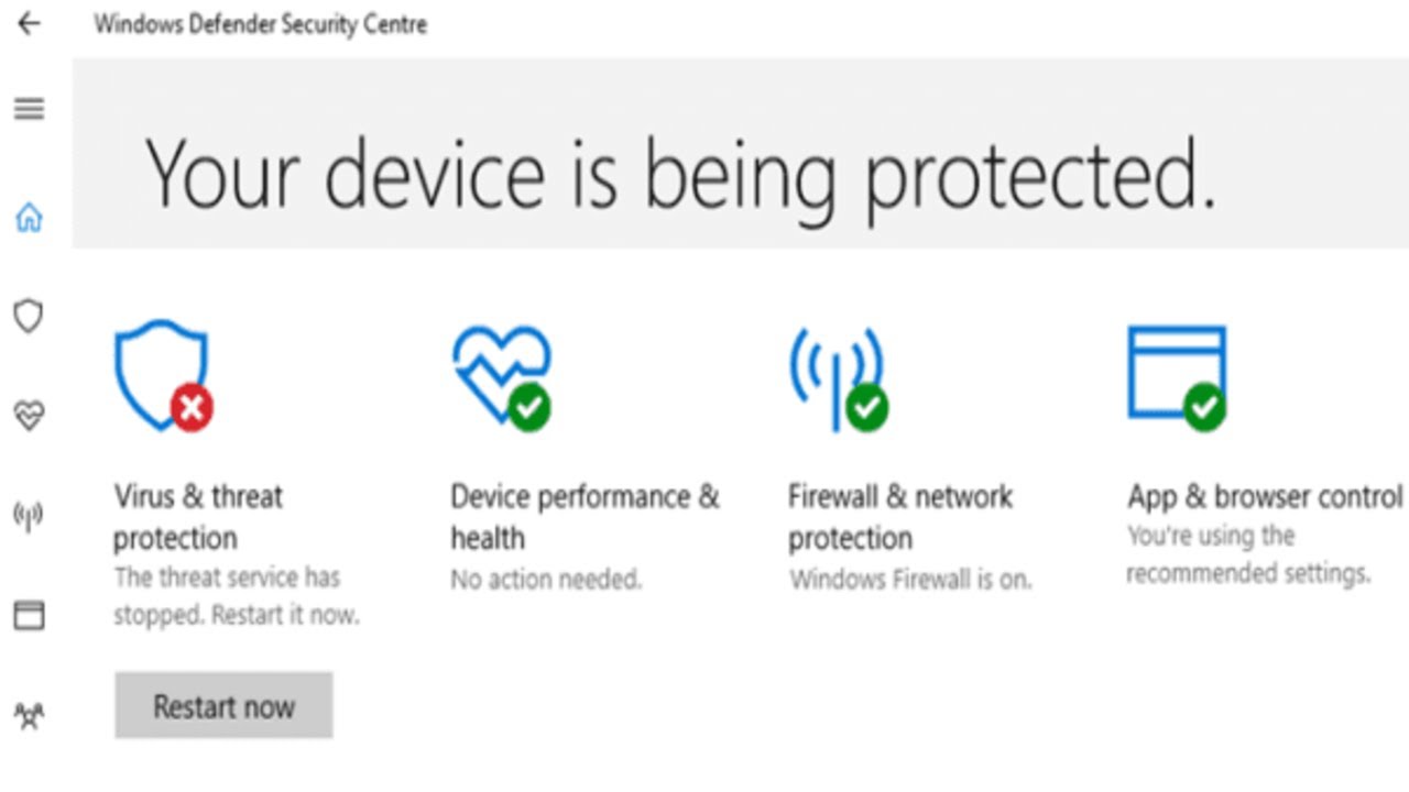 修復：Windows Defender 威脅服務已停止。 現在重新啟動它（已解決） - YouTube