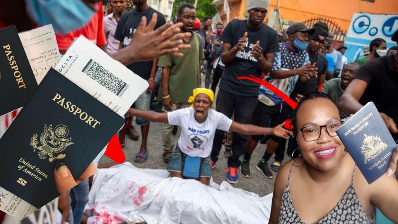 Moun mouri devan imgrasyon Ayiti Nan goumen Pou fè paspò - YouTube