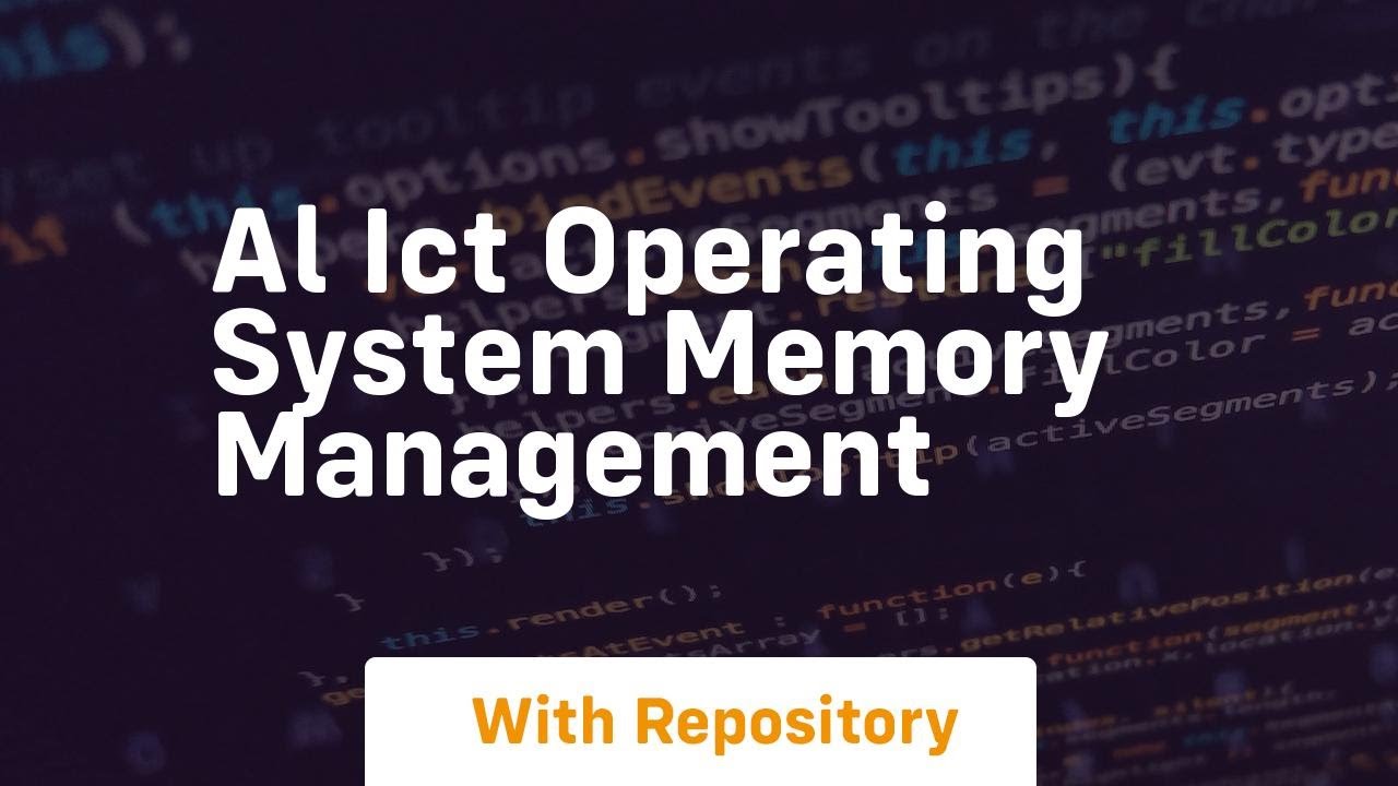 al ict operating system memory management - YouTube