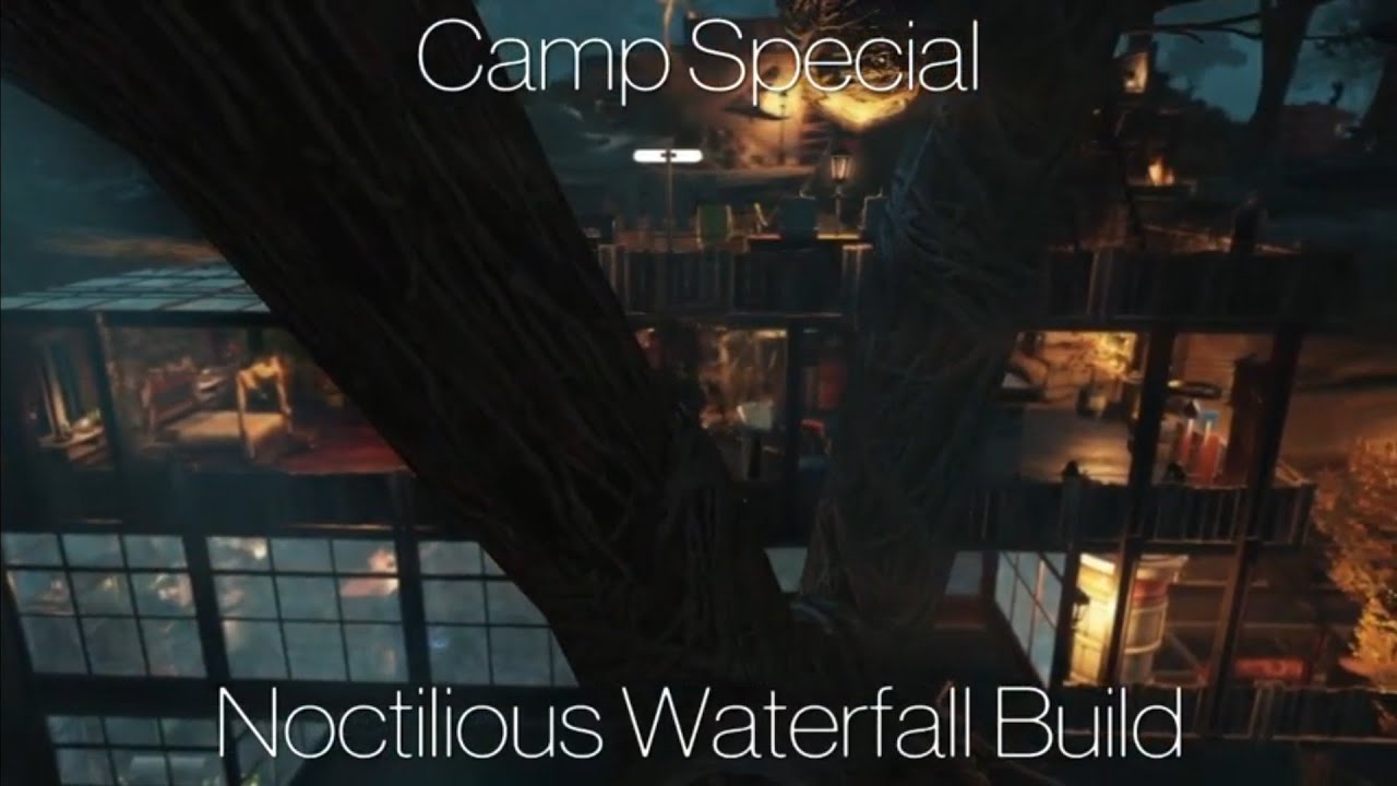 Fallout 76 Camp Build | Noctilious Waterfall Build | Clean // Modern ...