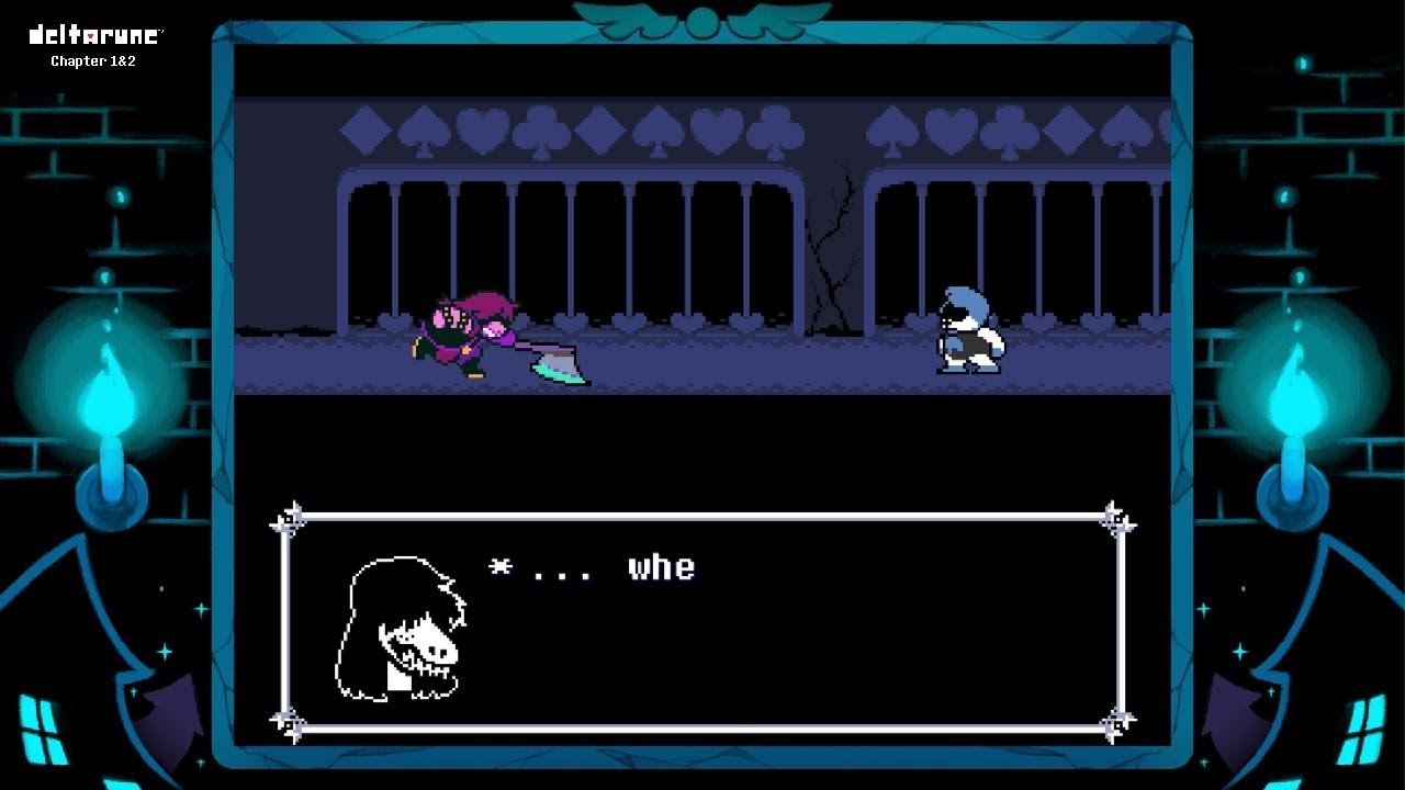 DELTARUNE Chapter 1 Pacifist Susie vs. Lancer no hit. - YouTube