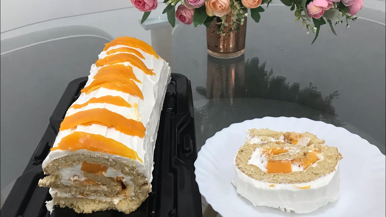 Cómo hacer Rollo de mango sin gluten bajo azúcar. Pionono o Arrollado ...