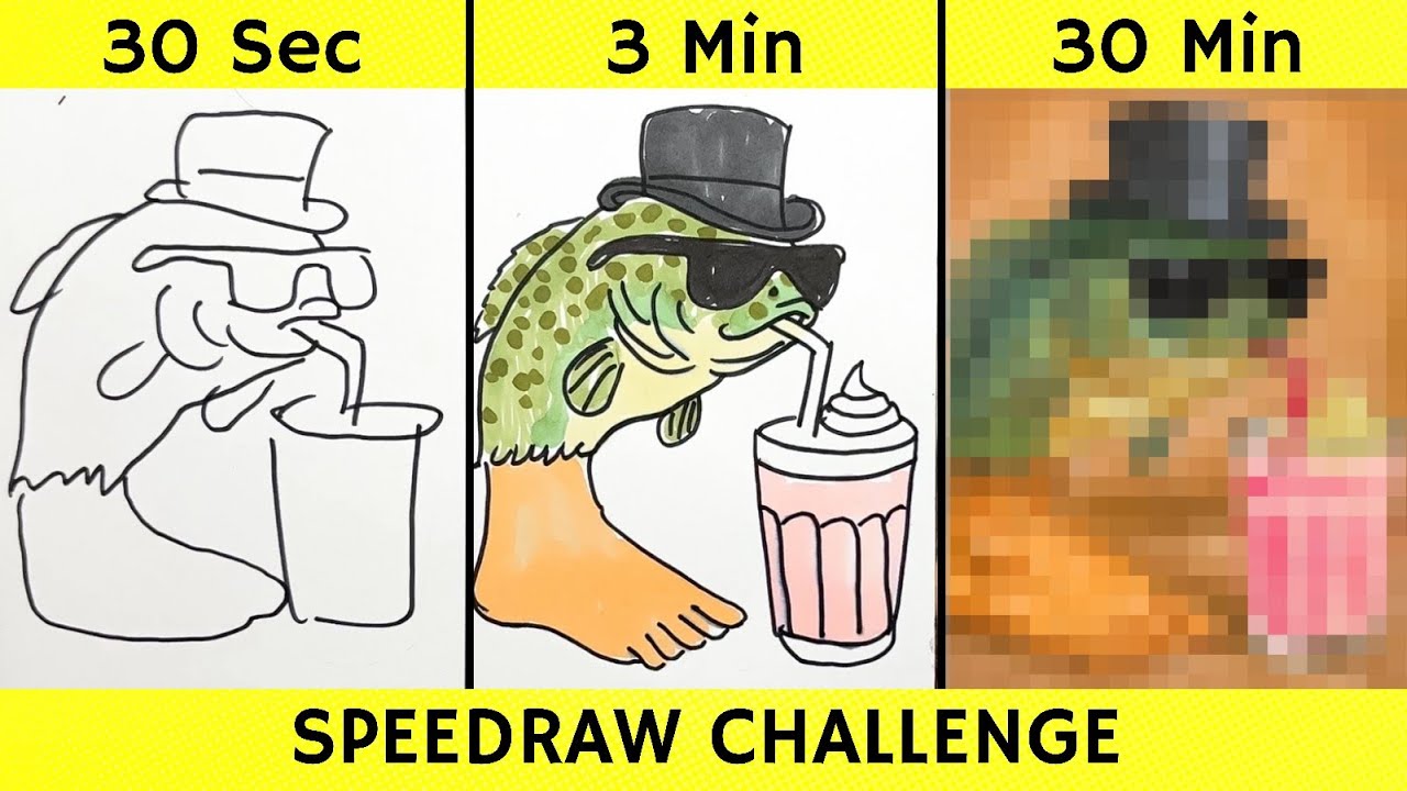 Drawing CARLOS CARLITOS in 30 sec, 3 min, and 30 min | Italian Brainrot | Fendraw - YouTube