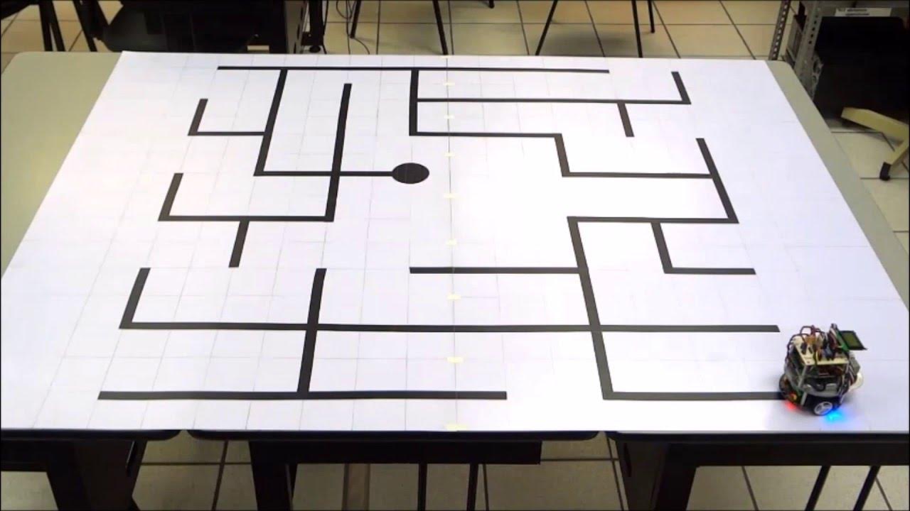 Robot móvil seguidor de líneas que resuelve laberintos - YouTube