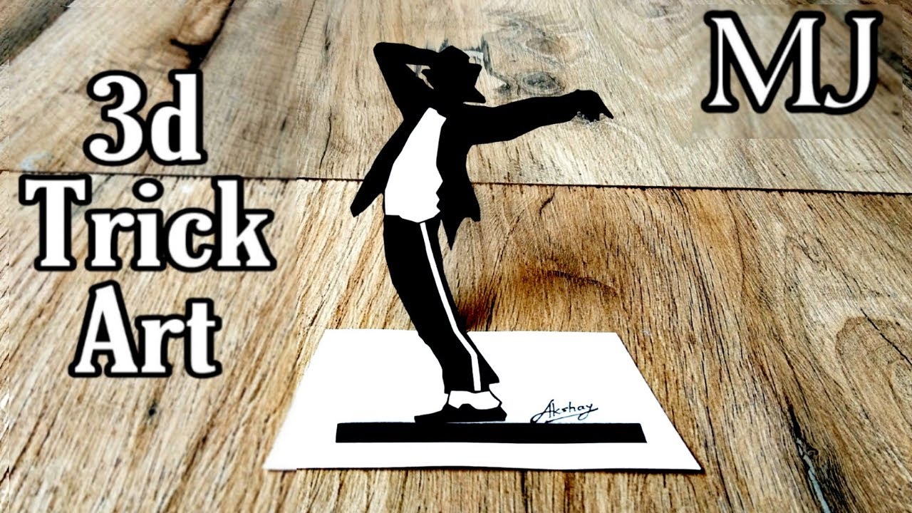 How To Draw 3d Michael Jackson | Michael Jackson Silhouette Drawing ...