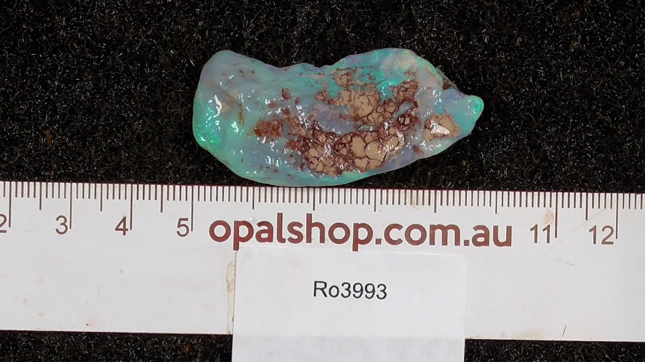 Ro3993 - Single Seam Opal from Lightning Ridge, Australia - YouTube