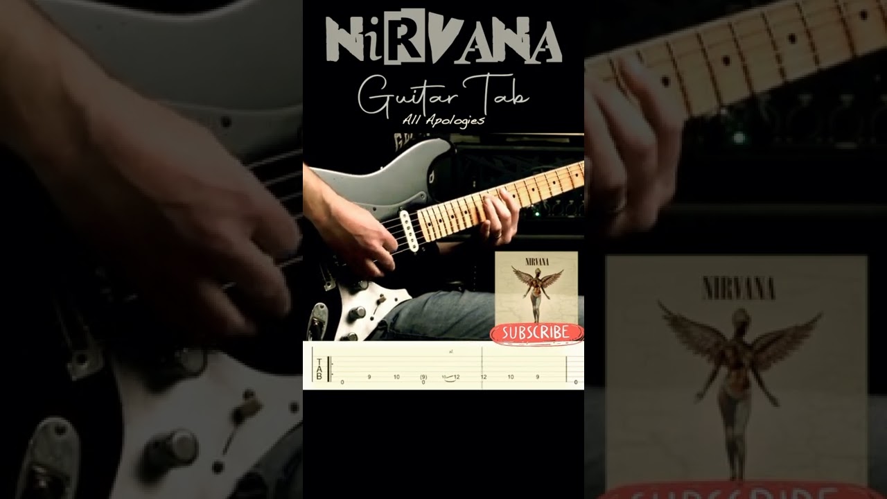 Nirvana All Apologies | Guitar Tab | Tutorial #shorts - YouTube