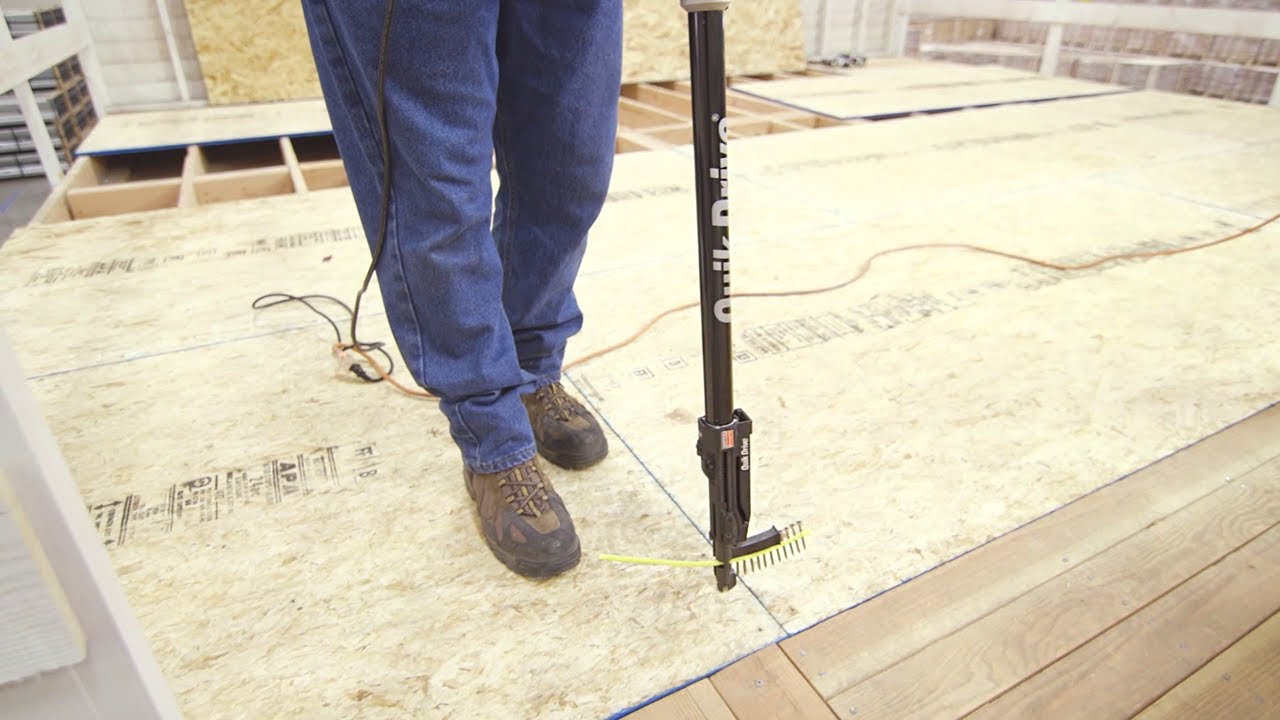 Quik Drive for Subfloor Fastening - YouTube