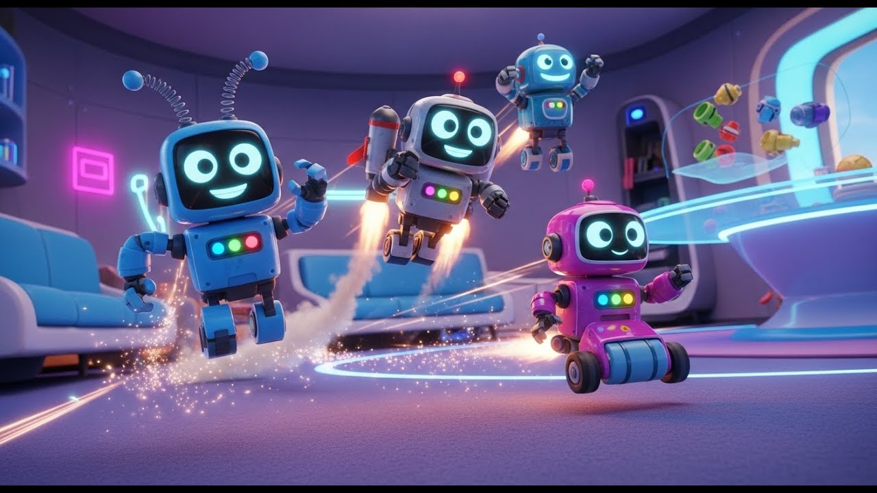 Counting Robots Buzzing Around 🤖 | Learn Numbers for Kids | Fun ...
