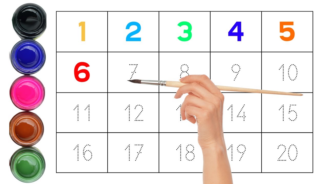 123 Number Counting | 1234 Number Names | 1 To 20 Numbers | 123 ...
