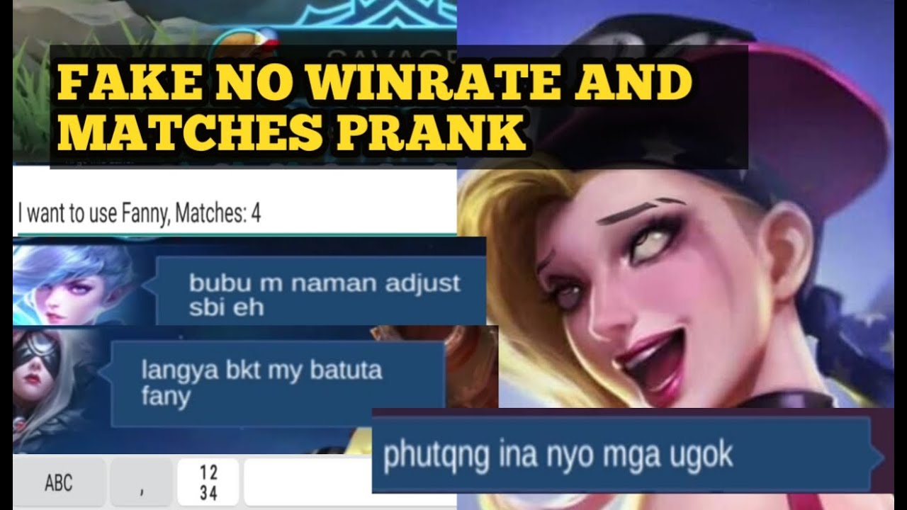 FAKE NO WINRATE PRANK FANNY PRANK - YouTube