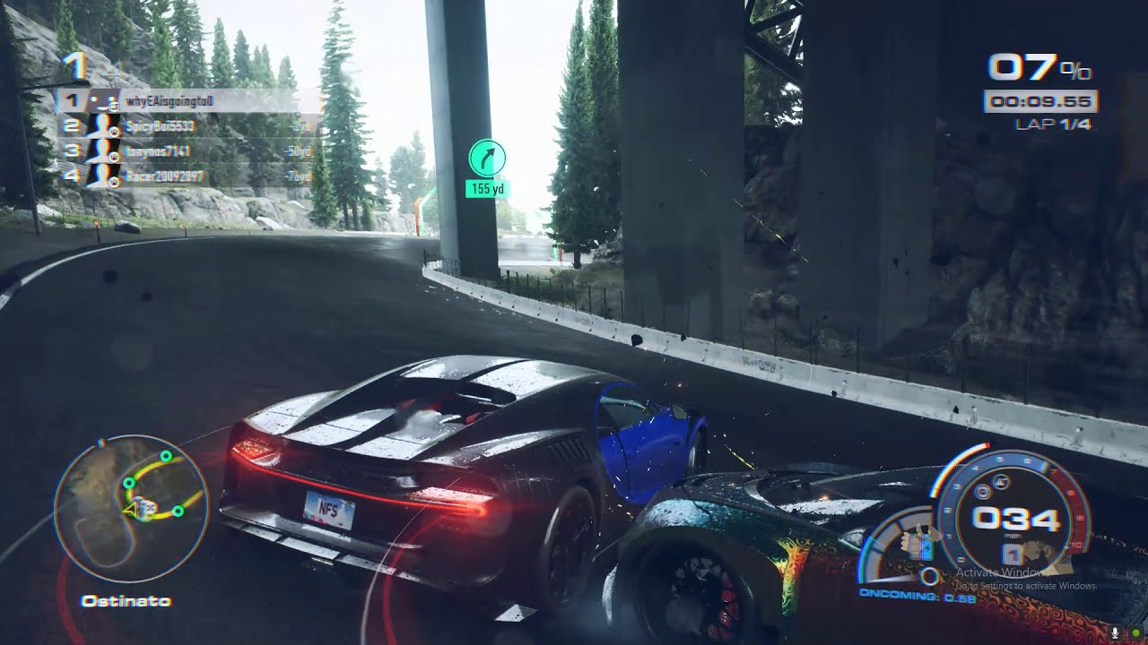 NFS most angry player in this game hits me 2 times then yolo , then DNF ...