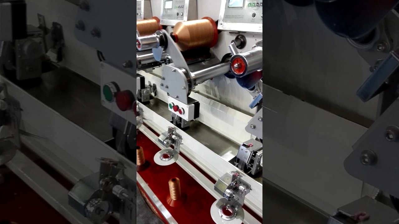TS008O King spool winding machine for thread winding - YouTube