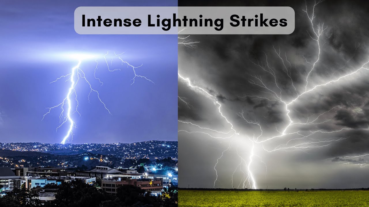 Intense Lightning Strikes Caught on Camera | High Voltage Lightning ...