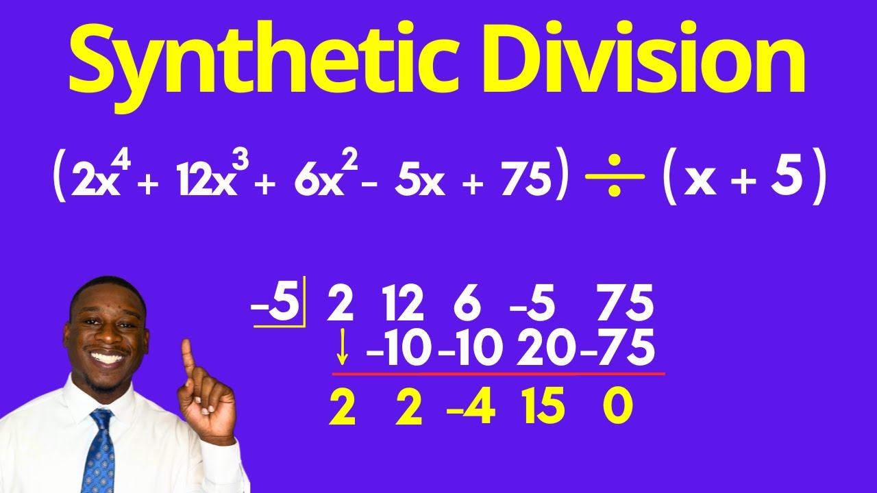 Learn Synthetic Division to Divide Polynomials - YouTube