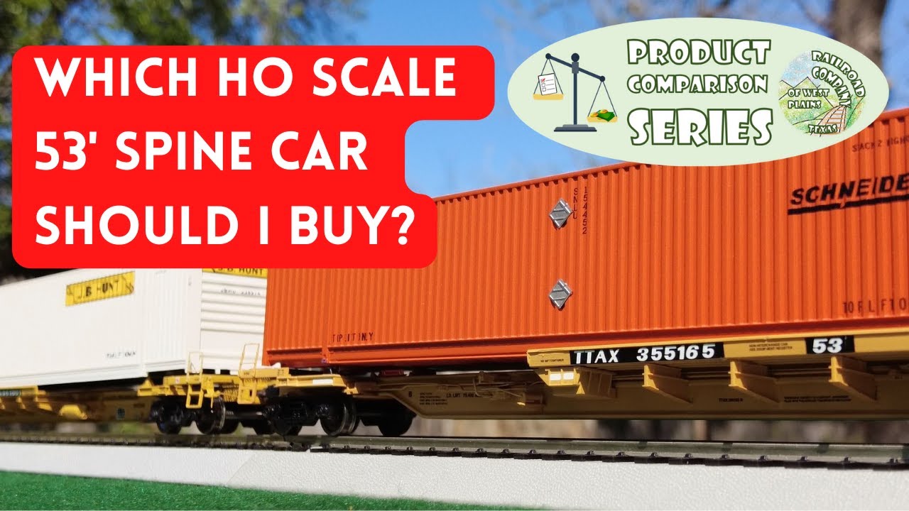 HO Scale 53' Spine Car Comparison - YouTube