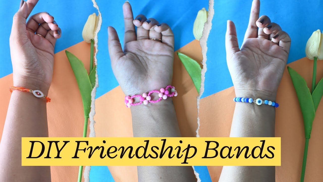 DIY Friendship Bands | Easiest Beads Friendship Band making at Home ...