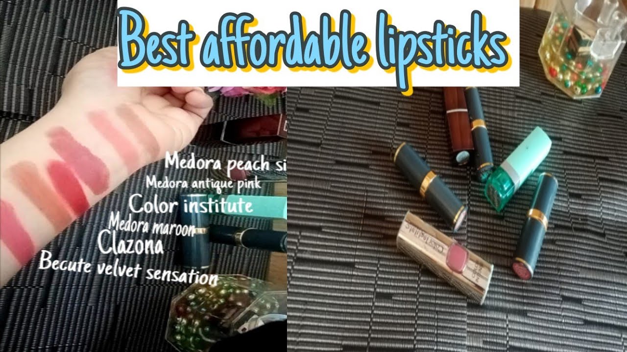 Best affordable lipsticks swatches and review💄 || medora best shades ...