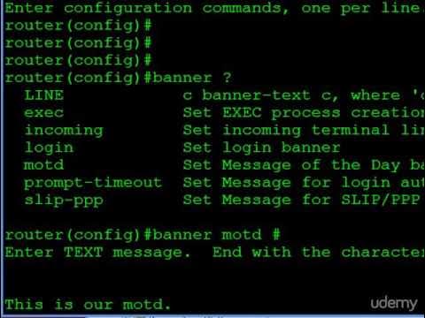 19. Configuring Cisco Banners - YouTube