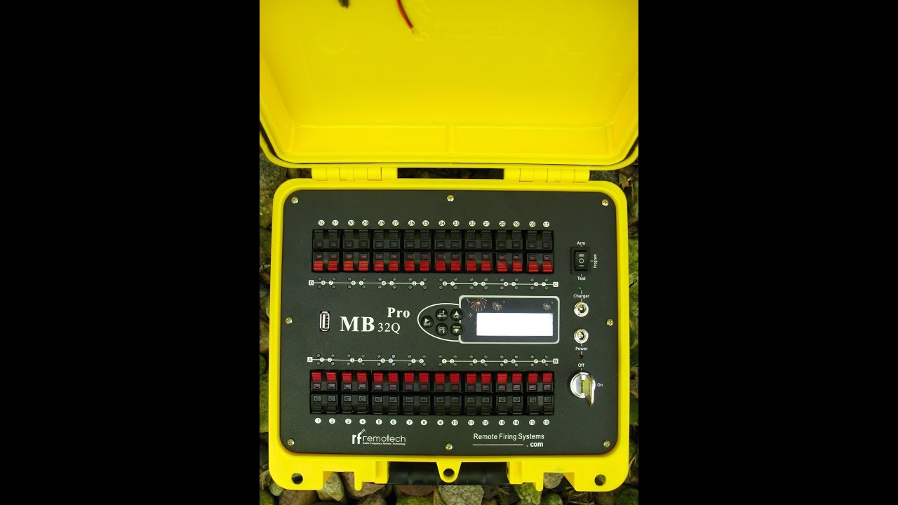 MB32Q Pro Programmable Fireworks Firing System With Slats - YouTube