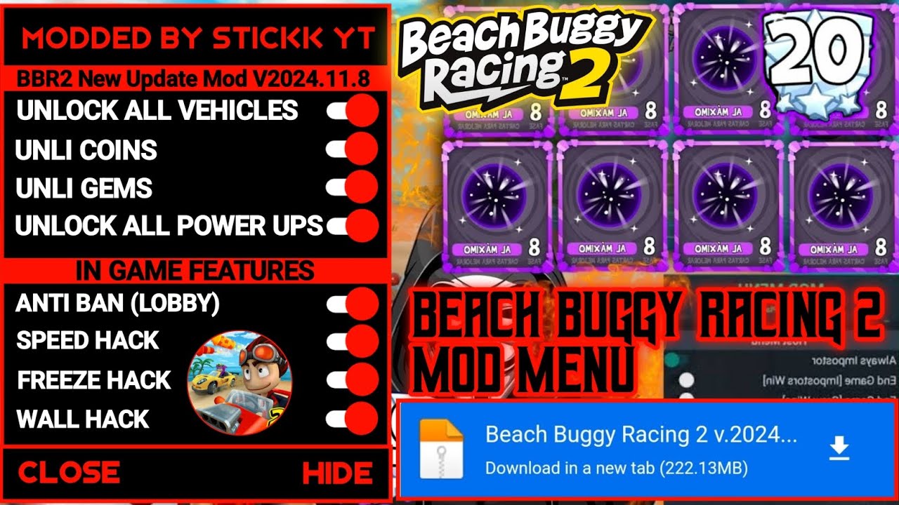 Beach Buggy Racing 2 Mod Menu v2024.11.08 | Unlimited Money & Unlock ...